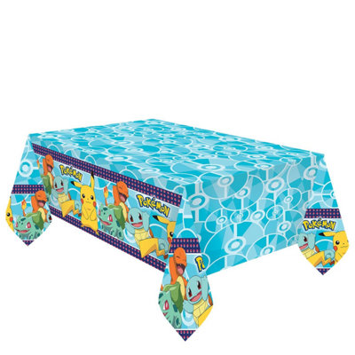 Pokemon Plastic Party Table Cover Blue (One Size) | DIY at B&Q