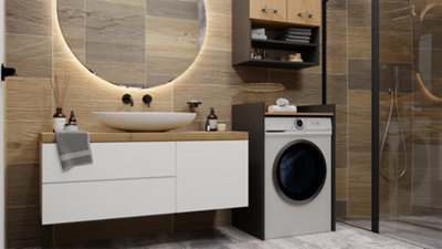 Pola NP Washing Machine Cabinet Anthracite Artisan Oak