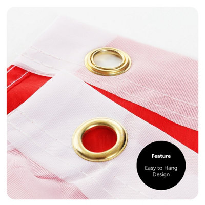 POLAND FLAG 5X3FT FLAG & BUNTING - PACK OF 12