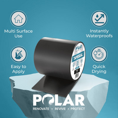 Polar Clear Tapeseal - 4" x 5ft - Instant Waterproof Seal - Interior ...