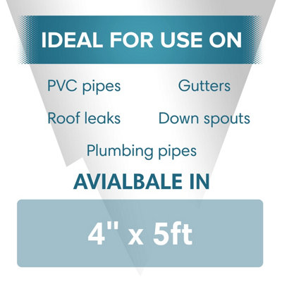 Polar Clear Tapeseal - 4" x 5ft - Instant Waterproof Seal - Interior ...