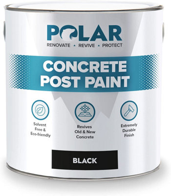 Polar Concrete Post Paint 2.5 Litre, Black, Ideal For Stone & Concrete ...