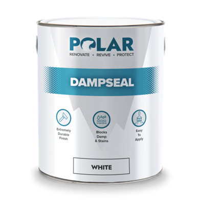 Polar Damp Seal Anti Damp Paint - White - 5 Litre - Damp Proof Paint ...