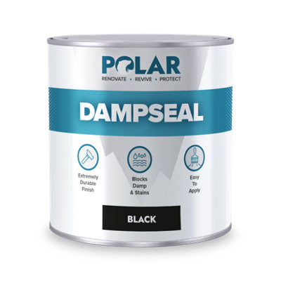 Polar Damp Seal Black Anti Damp Paint 500ml, Damp Proof Paint Stain ...