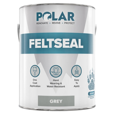 Buy Polar Felt Seal Grey 2.5L Instant Waterproof Roof Sealant for All Felt Roofs | DIY at B&Q