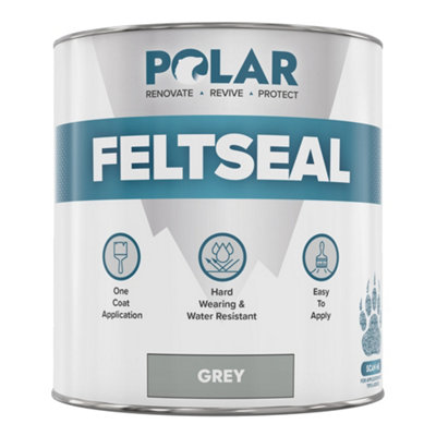 Polar Felt Seal Paint 1L Grey, Instant Waterproof Roof Sealant for All ...