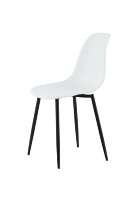 Polar Plastic Dining Chair 2 - pack ,White