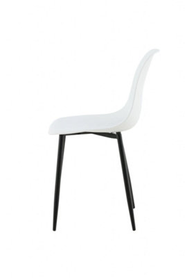 Polar Plastic Dining Chair 2 - pack ,White