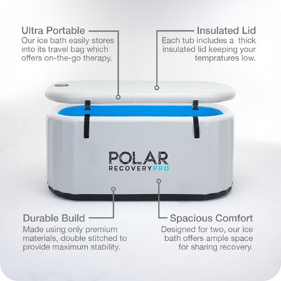 Polar Recovery Pro Tub Ice Bath - The Professional Cold Plunge for Cold ...