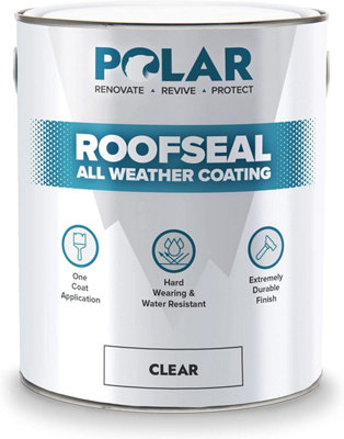 Polar Roof Seal Paint Clear 5kg Instant Waterproof Roof Sealant