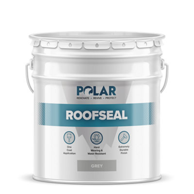 Polar Roof Seal Paint Grey 20KG Instant Waterproof Roof Sealant | DIY at B&Q