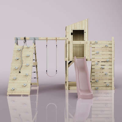 PolarPlay Kids Climbing Tower & Playhouse with Swing and Slide - Climb ...