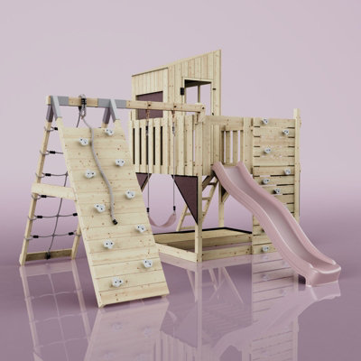 PolarPlay Kids Climbing Tower & Playhouse with Swing and Slide - Climb ...
