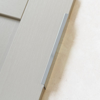 Polished Chrome Kitchen Cabinet Edge Mount Lip Pull Handle 160mm Hole ...