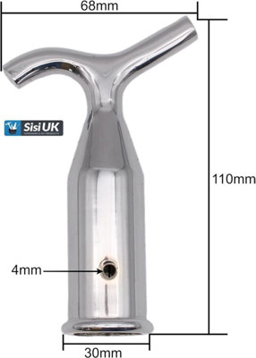 Polished Chrome Sash Window Pole Hook Blind Pole Hook Fan Sky Light Loft Hatch Attic Boat Blinds ...