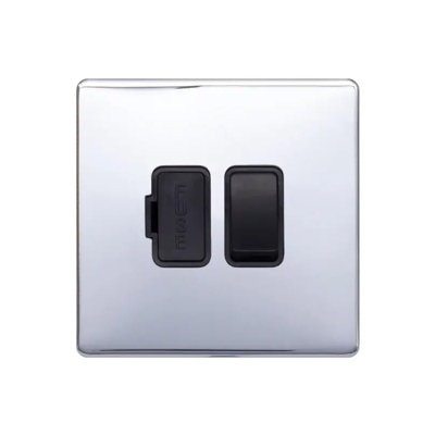 Polished Chrome Screwless Plate 13A Switched Fuse Connection Unit ...