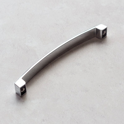 Polished Chrome Square Bridge Kitchen Cabinet Handle 160mm Cupboard ...