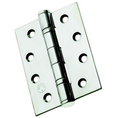 Polished Chrome Stainless Steel B-B Hinge 4 x 3 x 3mm