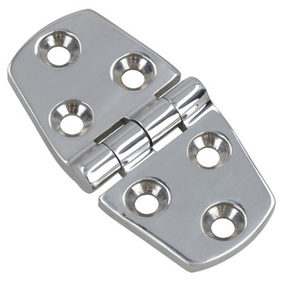 Polished Door Hinge 6 Pack Stainless Steel 76mm x 38mm 316 Marine Cabin ...