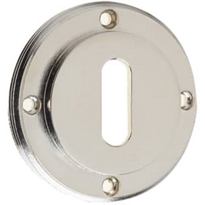 Polished Nickel Standard Keyway Escutcheons for Enhanced Security - Solid Brass Key Hole Cover