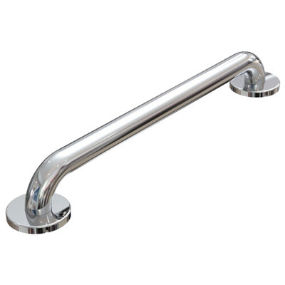 Polished Stainless Steel Grab Rail - 24"/60cm | DIY at B&Q