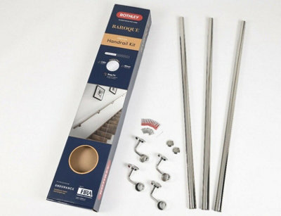 Polished Stair Handrail Kit 3.6M for Indoors