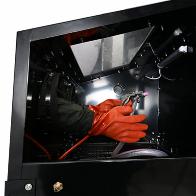 POLLOR Heavy Duty Sand Blasting Cabinet 220L Blaster Abrasive Grit Shot ...