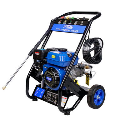 POLLOR Petrol Pressure Washer 7HP 3200 PSI With 5 Nozzles Jet Wash High ...