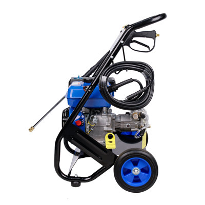 POLLOR Petrol Pressure Washer 7HP 3200 PSI With 5 Nozzles Jet Wash High ...
