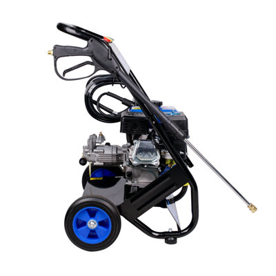 POLLOR Petrol Pressure Washer 7HP 3200 PSI With 5 Nozzles Jet Wash High ...