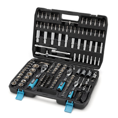 POLLOR Professional 172 Pcs Ratchet Socket Set Large 1/2" 3/8" 1/4 ...