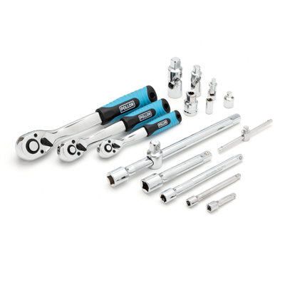 POLLOR Professional 172 Pcs Ratchet Socket Set Large 1/2" 3/8" 1/4 ...