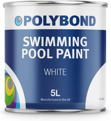 Polybond Swimming Pool Paint - Durable, Fast Drying Pool White 5 Litre