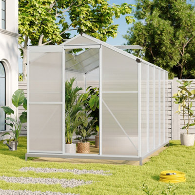 Buy Polycarbonate Greenhouse Aluminium Frame Walk In Garden Green House ...