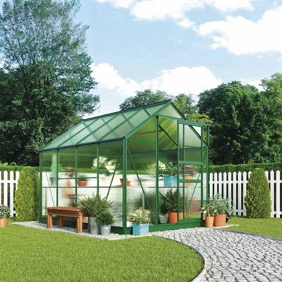 Polycarbonate Greenhouse Large Walk-in Garden Growhouse, Sliding Door ...