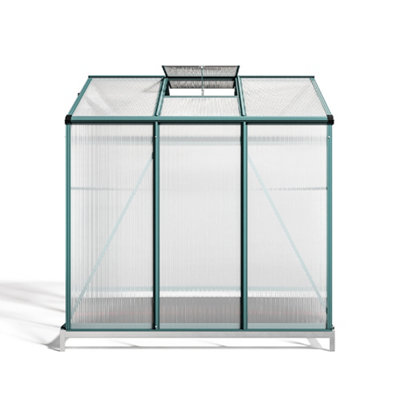 Polycarbonate Greenhouse Walk In Aluminium Frame Garden Green House ...
