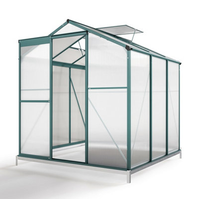 Polycarbonate Greenhouse Walk In Aluminium Frame Garden Green House ...