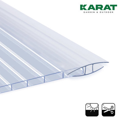 Polycarbonate H Profile Connector for Twin Wall Sheets Greenhouse ...