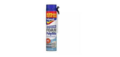 Polycell Expanding Foam Filler Spray Gap Filler 825ml