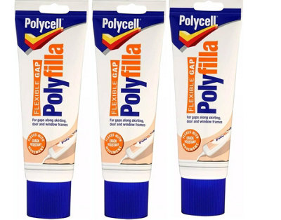 Polycell Flexible Gap Polyfilla Ready Mixed Tube 330GM Pack of 3