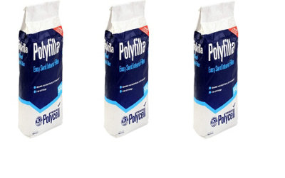 Polycell Polyfilla Easy Sand Interior Filler 5kg Pack of 3