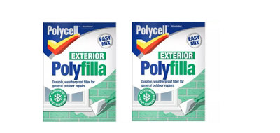 POLYCELL POLYFILLA EXTERIOR FILLER POWDER BOX 1.75KG PACK OF 2