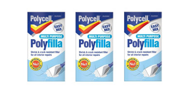 Polycell Polyfilla Multi Purpose Filler Powder 450g Pack of 3