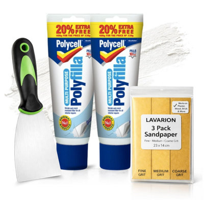 Polycell Polyfilla Ready Mixed Wall Repair Kit - 2 x Tubes (400 g) with ...