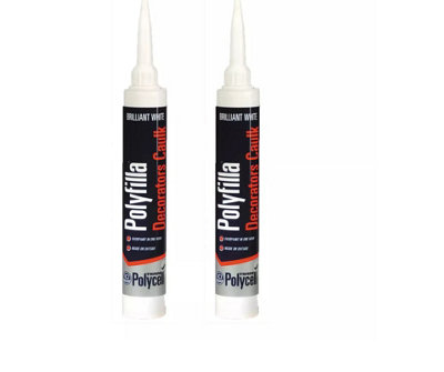 Polycell Trade Polyfilla Decorators Caulk White 290ml Pack of 2
