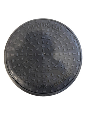 Polydrain Inspection Chamber Manhole Round Plastic Cover & Frame 450mm ...