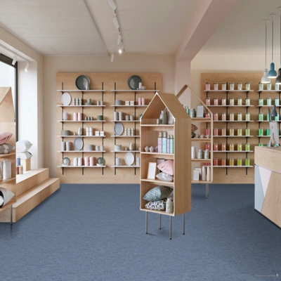 Polyflor 2000 Pur Larkspur 8350 Blue Tile Effect Slip-Resistant ...