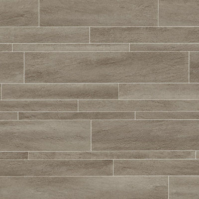 Polyflor 2152 Stone Effect Brown Contract Commercial Heavy-Duty Vinyl Flooring with 3.0mm ...