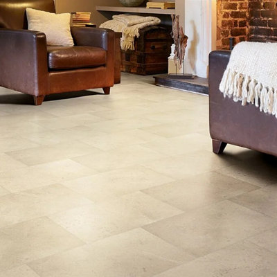 Polyflor Secura Pur Limestone 2111 Beige Stone Effect Slip-Resistant ...