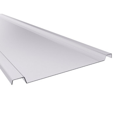 PolyGlide Clear Glass-Like Solid Polycarbonate Roofing Sheet Panel - 4000mm